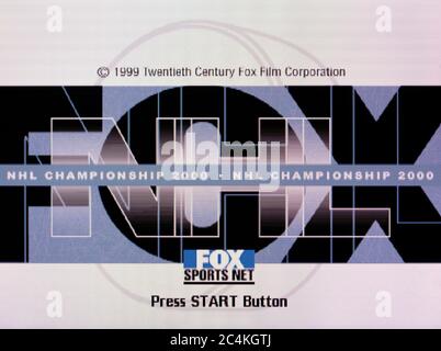 NHL 2000 - Sony Playstation 1 PS1 PSX - Editorial use only Stock Photo ...