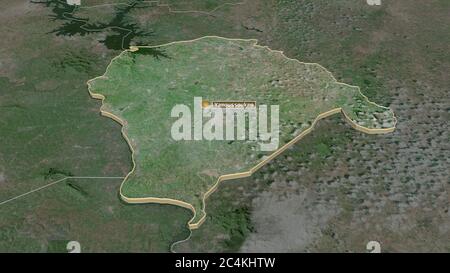 Zoom in on Yamoussoukro (autonomous district of Côte d'Ivoire) outlined ...