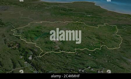 Zoom in on Sánchez Ramírez (province of Dominican Republic) outlined ...