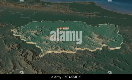 Zoom in on Sánchez Ramírez (province of Dominican Republic) outlined ...
