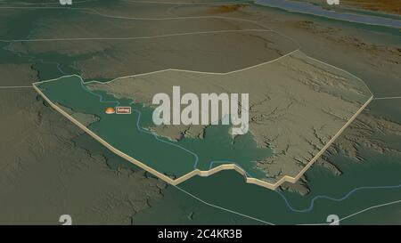 Sohag on the map of Egypt in soft grunge and vintage style, like old ...