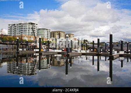 Bremerton, Washington State, USA, Olympic Mountains, Puget Sound sunset ...