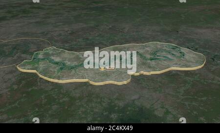 Zoom in on Upper River (division of Gambia) extruded. Oblique ...