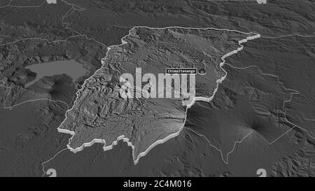 Chimaltenango, department of Guatemala. Bilevel elevation map with ...