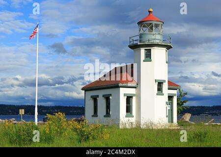 Point Wilson Lighthouse,Vashon Island,Tacoma,Washington State,USA Stock ...