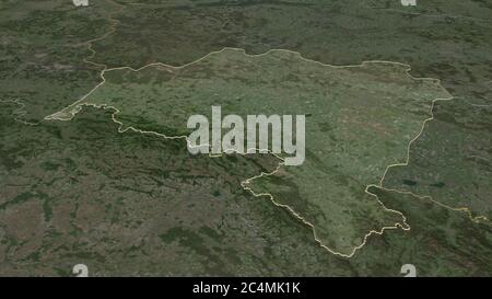 Zoom in on Lower Silesian (voivodeship of Poland) extruded. Oblique ...