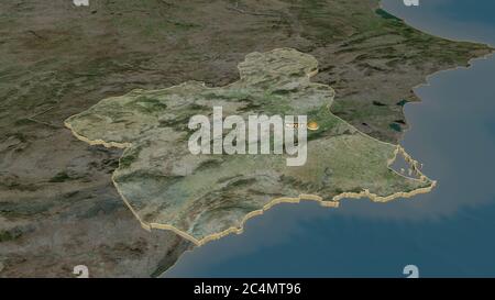 Zoom in on Región de Murcia (autonomous community of Spain) extruded ...