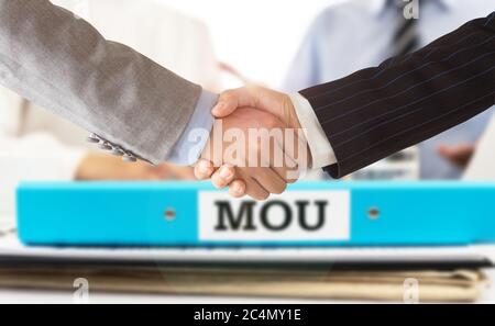 mou memorandum of understanding legal document agreement stamp Stock ...