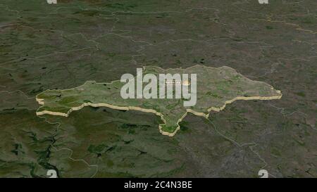 Zoom in on Barnsley (administrative county of England) extruded ...
