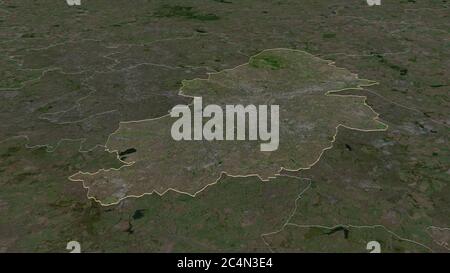 Zoom in on Birmingham (administrative county of England) extruded ...