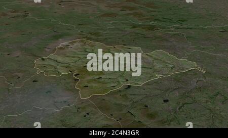 Zoom in on Calderdale (administrative county of England) extruded ...