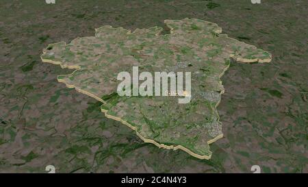 Zoom in on Telford and Wrekin (unitary authority of England) outlined ...
