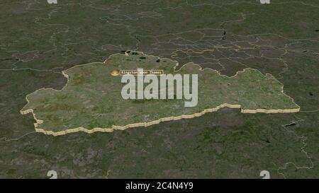 Zoom in on Surrey (administrative county of England) extruded. Oblique ...