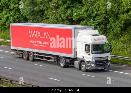 Matalan delivery lorry and trailer Stock Photo - Alamy