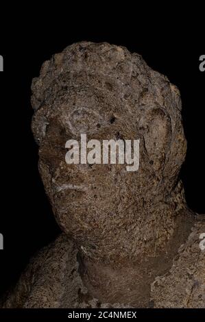 Face of Etruscan man interred more than 2,000 years ago. Stone ...