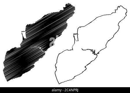 Visakhapatnam India Asia City map blue print vector illustration Stock ...
