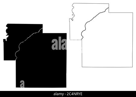 Carroll County (Indiana) outline map set Stock Vector Image & Art - Alamy