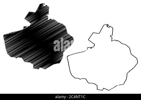 Nagpur City (Republic of India, Maharashtra State) map vector ...