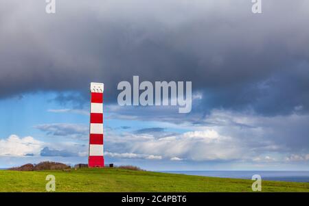 The Gribbin Daymark Tower at Gribbin Head on the South West Coast path ...