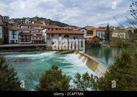 Burgui village in Navarre province, Spain Stock Photo - Alamy