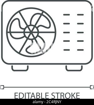 Split system linear icon concept. Split system line vector sign, symbol ...