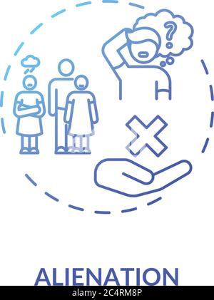 Distancing blue gradient concept icon Stock Vector Image & Art - Alamy