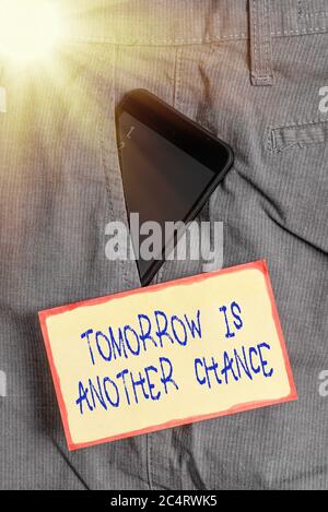 Handwriting text writing Second Chance. Concept meaning Giving another ...