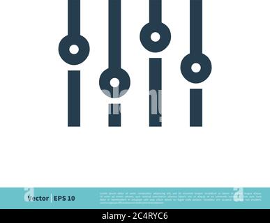 Equalizer media icon. Simple illustration of equalizer media vector ...