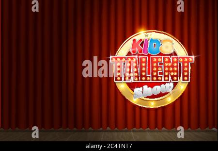 Kids talent show vector poster banner template Stock Vector Image & Art ...