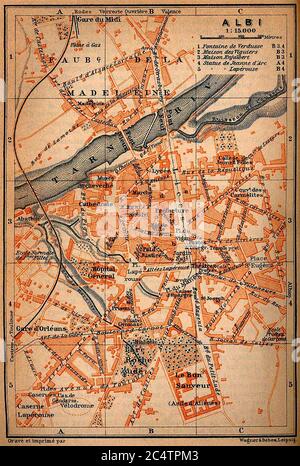 Map of Albi France Stock Photo - Alamy