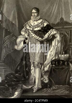 Joseph-Napoléon Bonaparte, brother of Napoleon Bonaparte crowned as ...