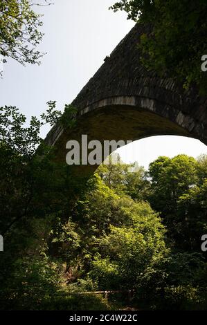 The Causey Arch. Worlds oldest single-span bridge. Near Stanley, County ...
