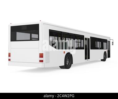 White Bus Side View Isolated on White. Modern Coach Bus Stock Photo - Alamy