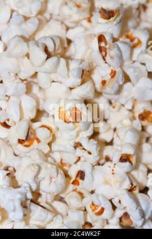 close up of sweet popcorn at german mobile sales booth at fair, germany ...