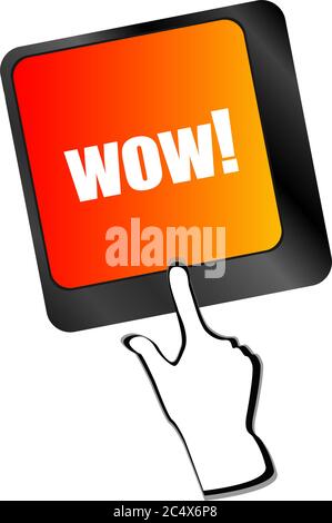 wow button on computer keyboard key Stock Photo - Alamy