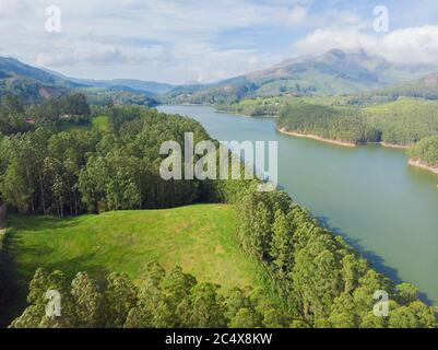 Beautiful Mountain View of Mattupetty Dam, Munnar, Kerala, India.One of ...