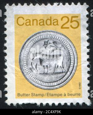 CANADA - CIRCA 1982: stamp printed by Canada, shows wolf, circa 1982 ...