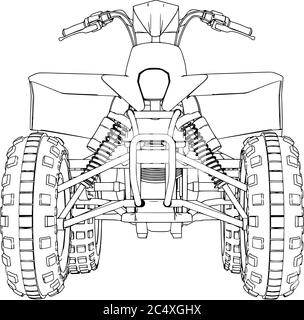 quad sketch vector on a white background Stock Vector Image & Art - Alamy