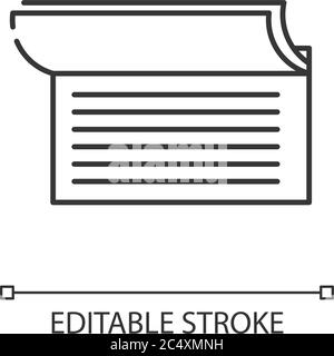 Checkbook simple line drawing icon, isometric illustration of ...