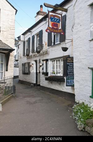 Pub - Three Pilchards - in Polperro, Cornwall, England UK Stock Photo ...