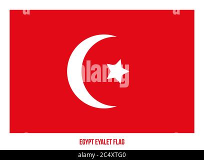 Egyptian empire flag. Vector illustration 3 layers. Shadows, flat flag ...