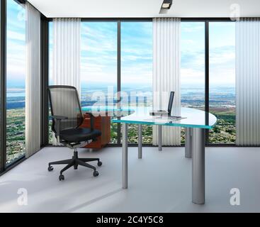 Singapore panoramic desk Stock Photo - Alamy