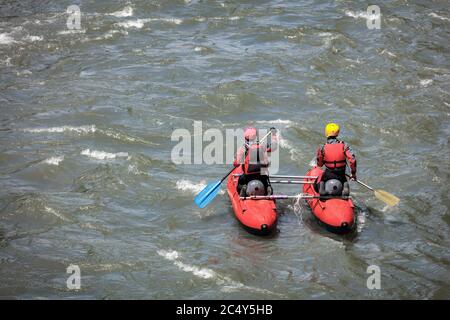 Rafting. Alloy on the mountain river Stock Photo - Alamy