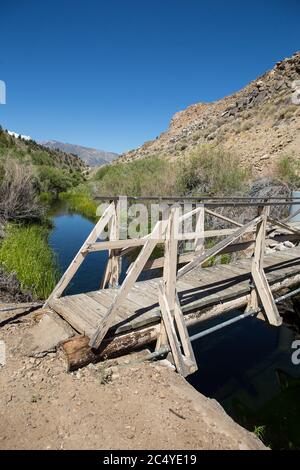The Long Valley Dam at Crowley Lake a reservoir on the upper Owens ...