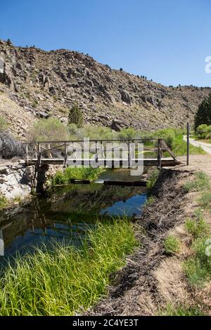 The Long Valley Dam at Crowley Lake a reservoir on the upper Owens ...