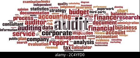 Audit word cloud concept. Collage made of words about audit. Vector ...