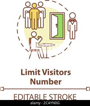 Limit visitors number concept icon Stock Vector Image & Art - Alamy