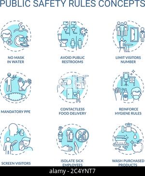 Public safety rules concept icons set Stock Vector Image & Art - Alamy