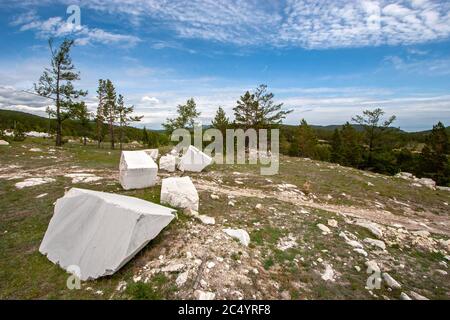 heap of large marble blocks Stock Photo - Alamy
