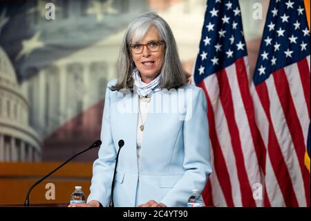 U.S. Representative Katherine Clark (D-MA) speaking at a Democratic ...